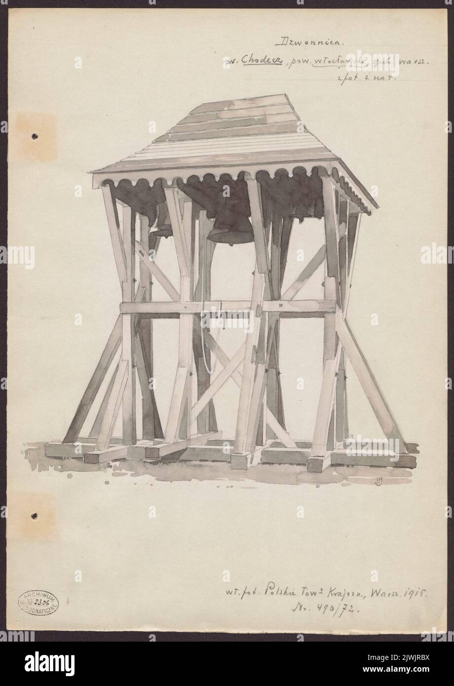 Chodecz (pow. włocławski, woj. kujawsko-pomorskie). Dzwonnica, według ...