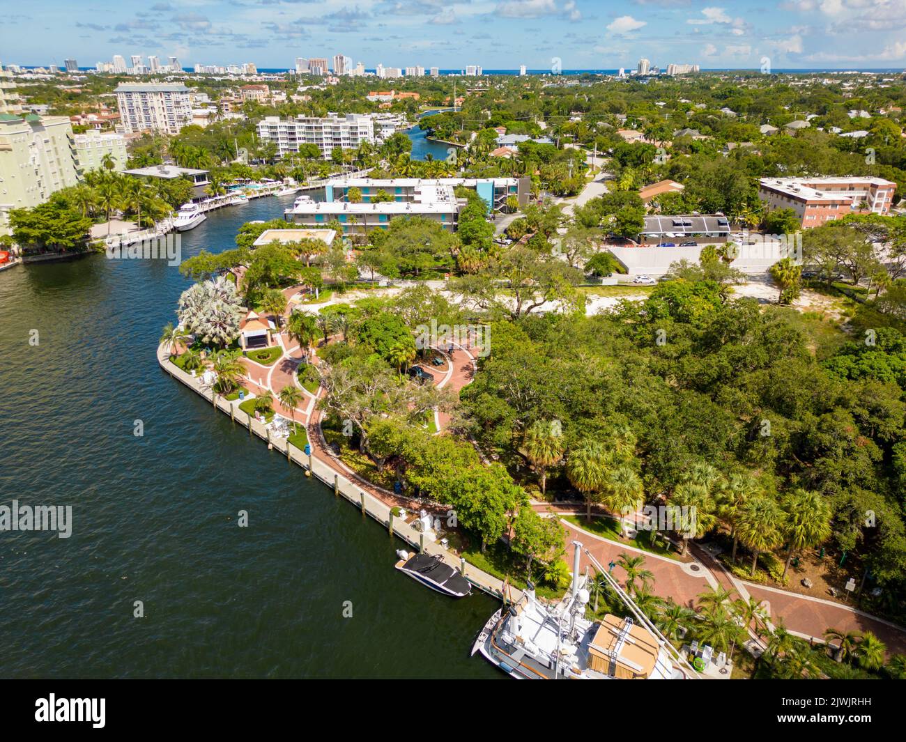 Aerial photo Stranahan Landing Fort Lauderdale Florida Stock Photo - Alamy