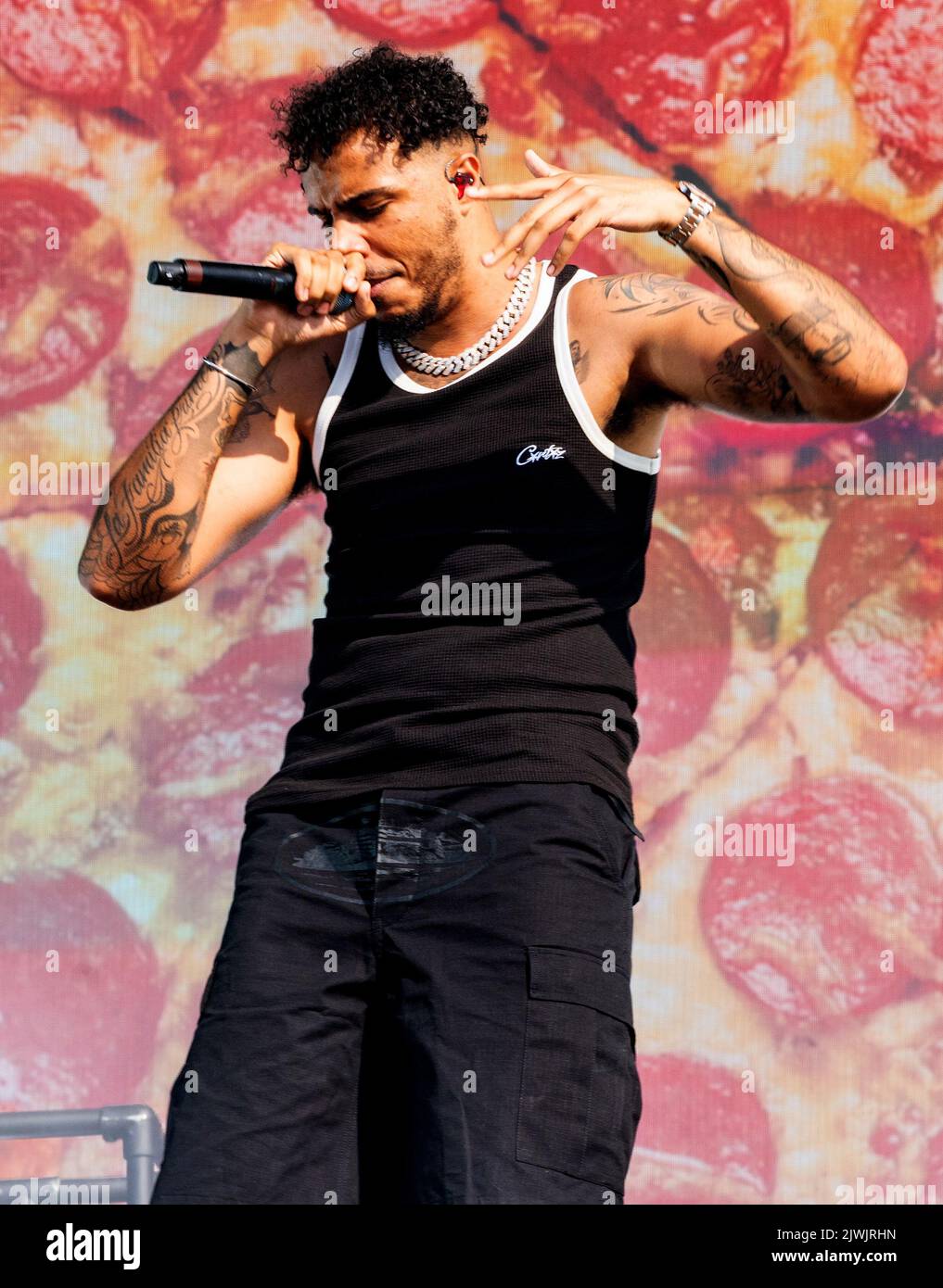 AJ Tacey at the Reading festival 2022 photo by Mark Anton Smith Stock ...