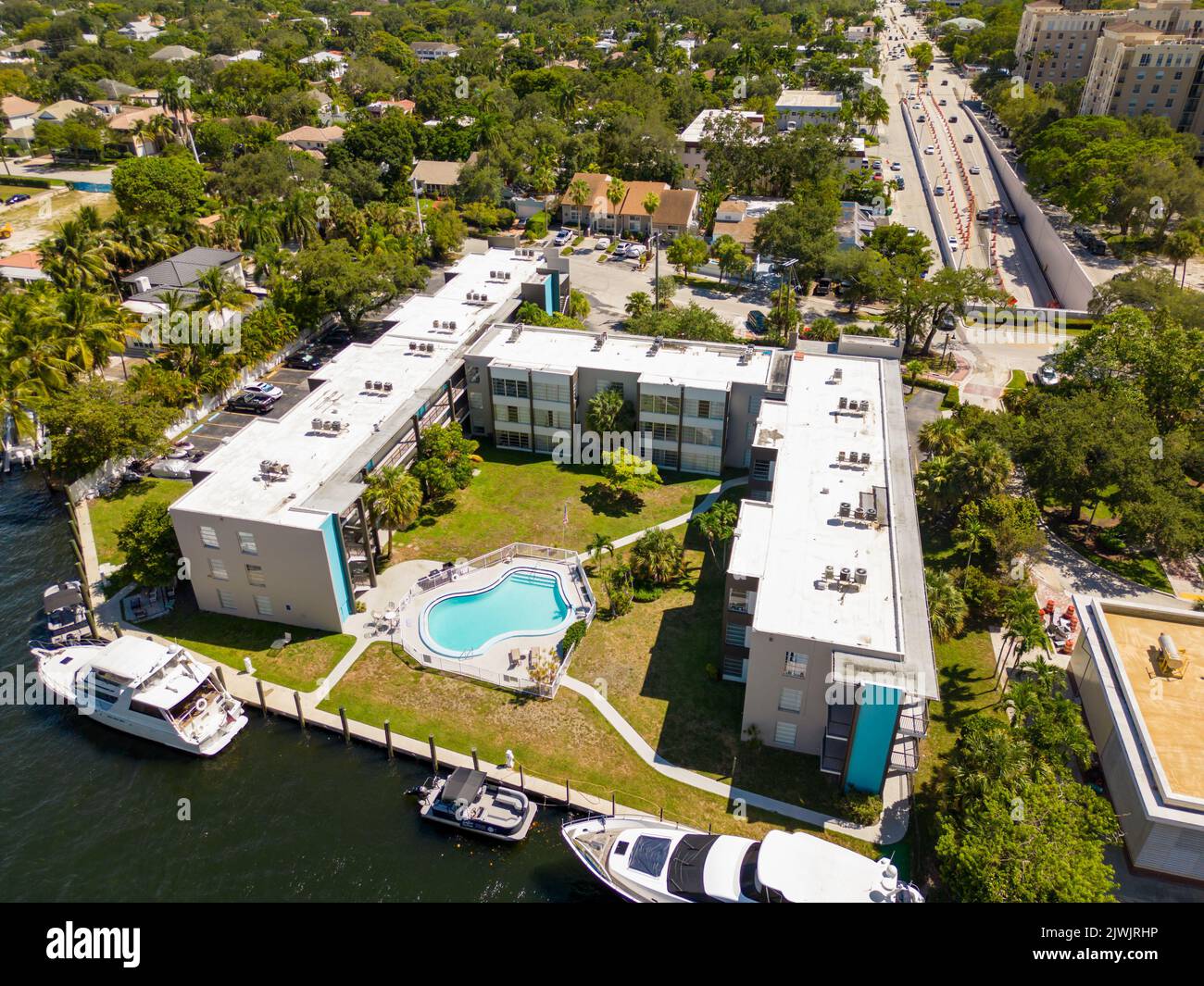 Fort Lauderdale, FL, USA - September 3, 2022: Aerial photo of 601 N Rio ...