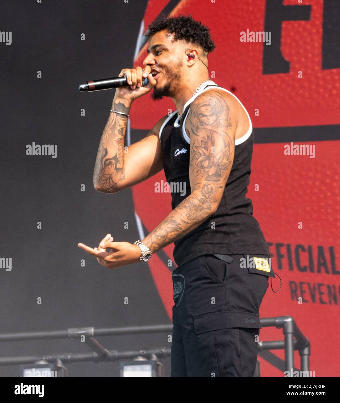 AJ Tacey at the Reading festival 2022 photo by Mark Anton Smith Stock Photo - Alamy
