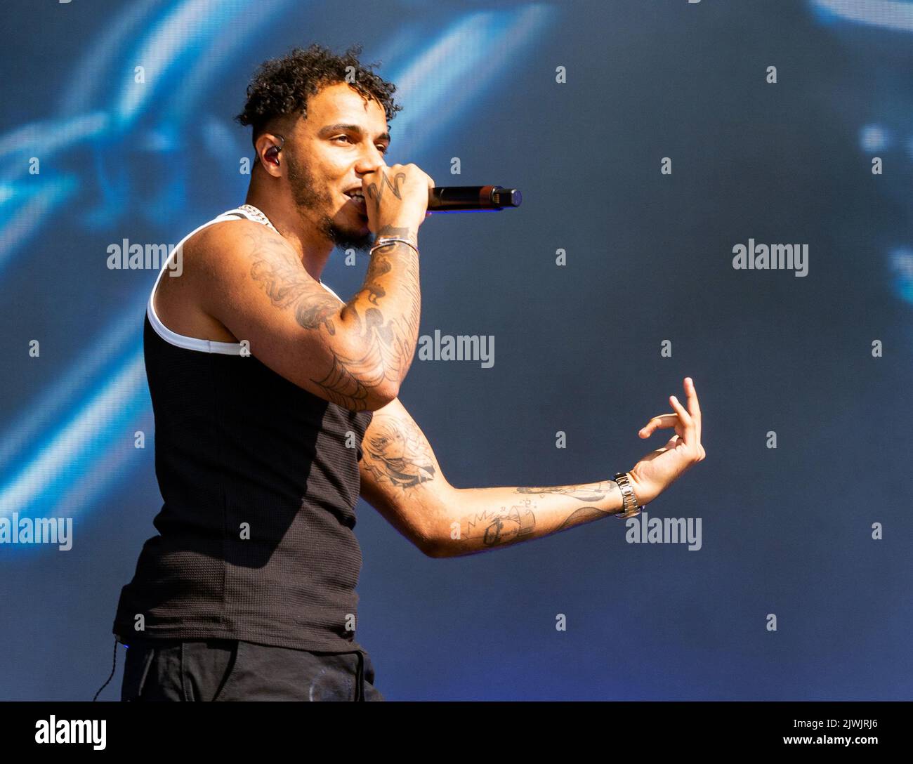 AJ Tacey at the Reading festival 2022 photo by Mark Anton Smith Stock ...