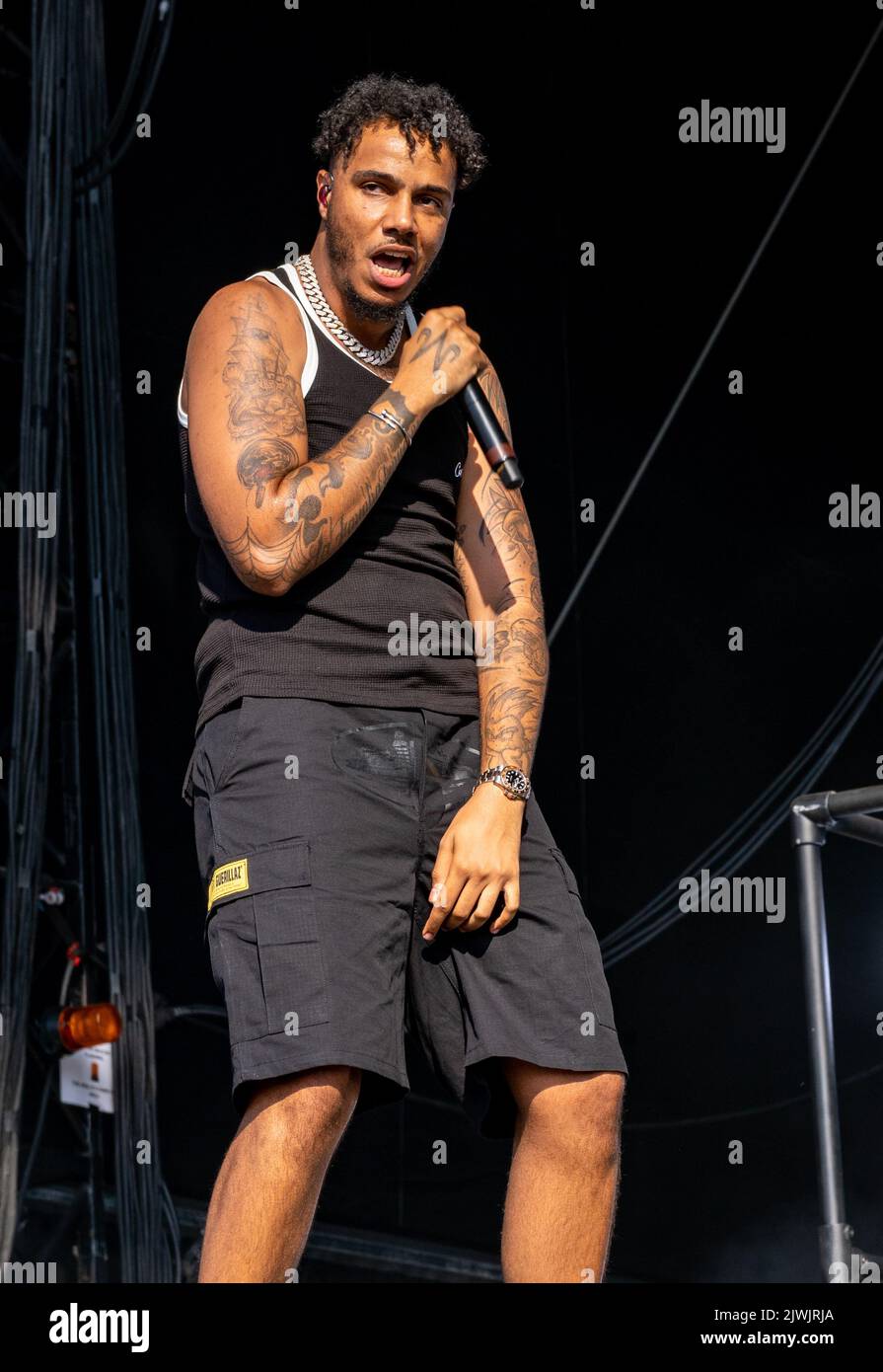 AJ Tacey at the Reading festival 2022 photo by Mark Anton Smith Stock ...