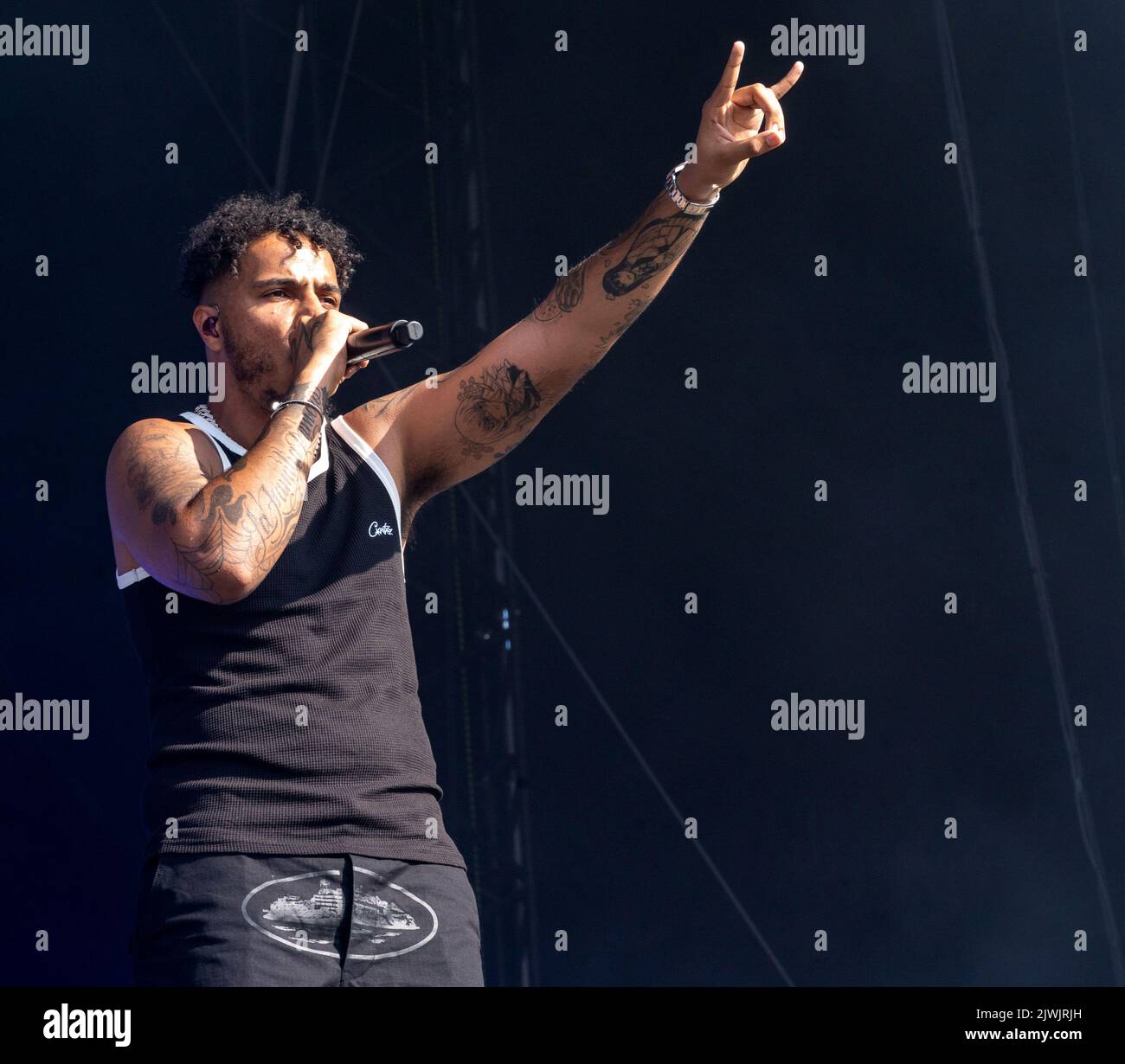 AJ Tacey at the Reading festival 2022 photo by Mark Anton Smith Stock ...