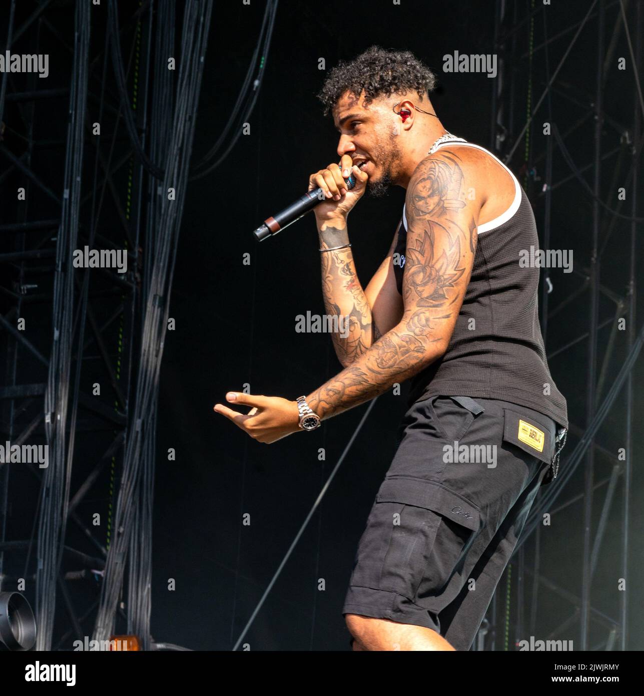 AJ Tacey at the Reading festival 2022 photo by Mark Anton Smith Stock Photo - Alamy