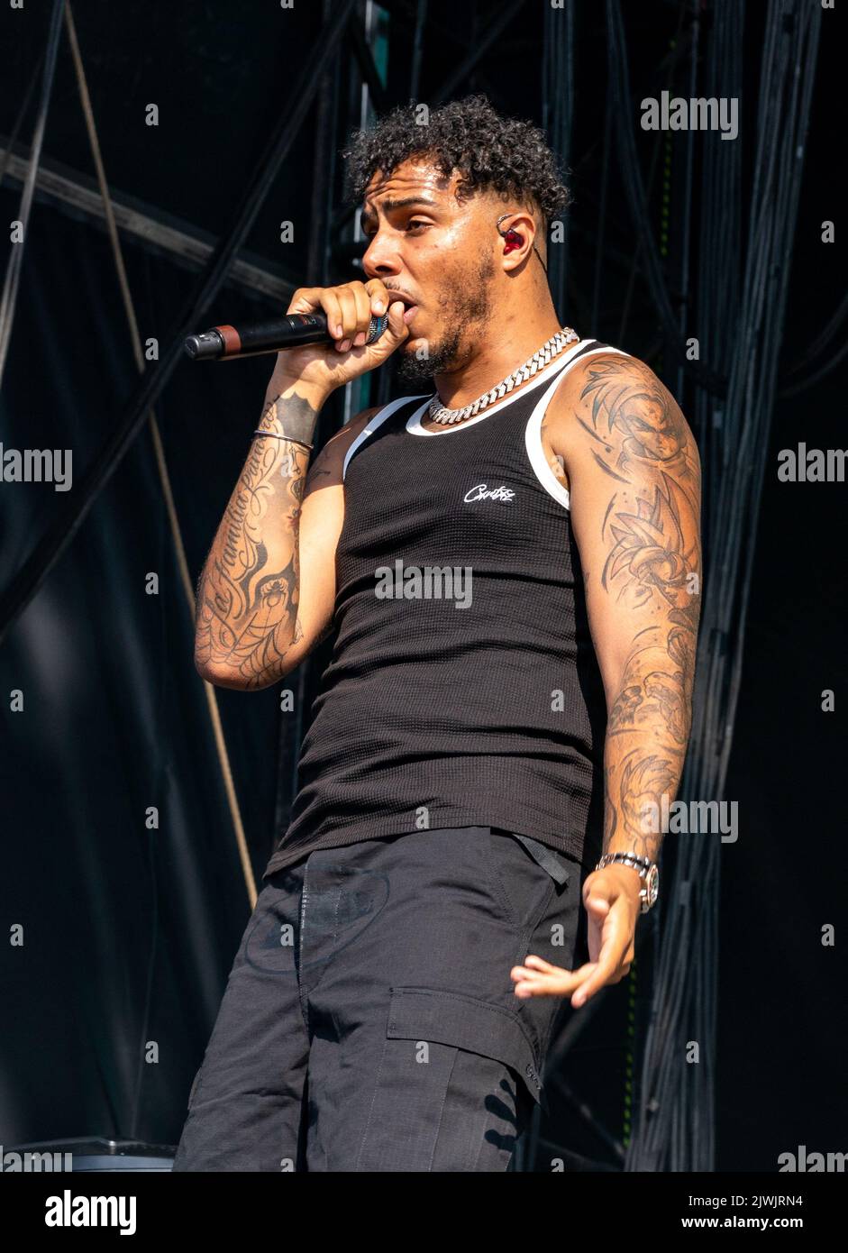 AJ Tacey at the Reading festival 2022 photo by Mark Anton Smith Stock Photo - Alamy