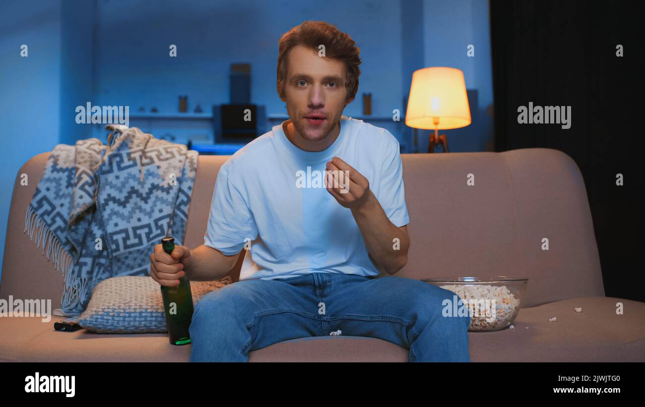 Tensed young man hi-res stock photography and images - Alamy