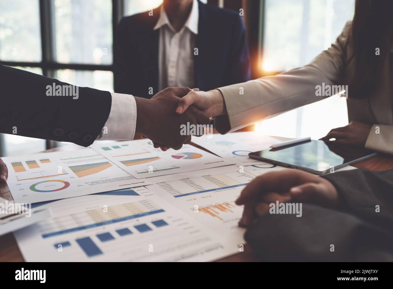Business partnership meeting concept. Image businessmans handshake ...