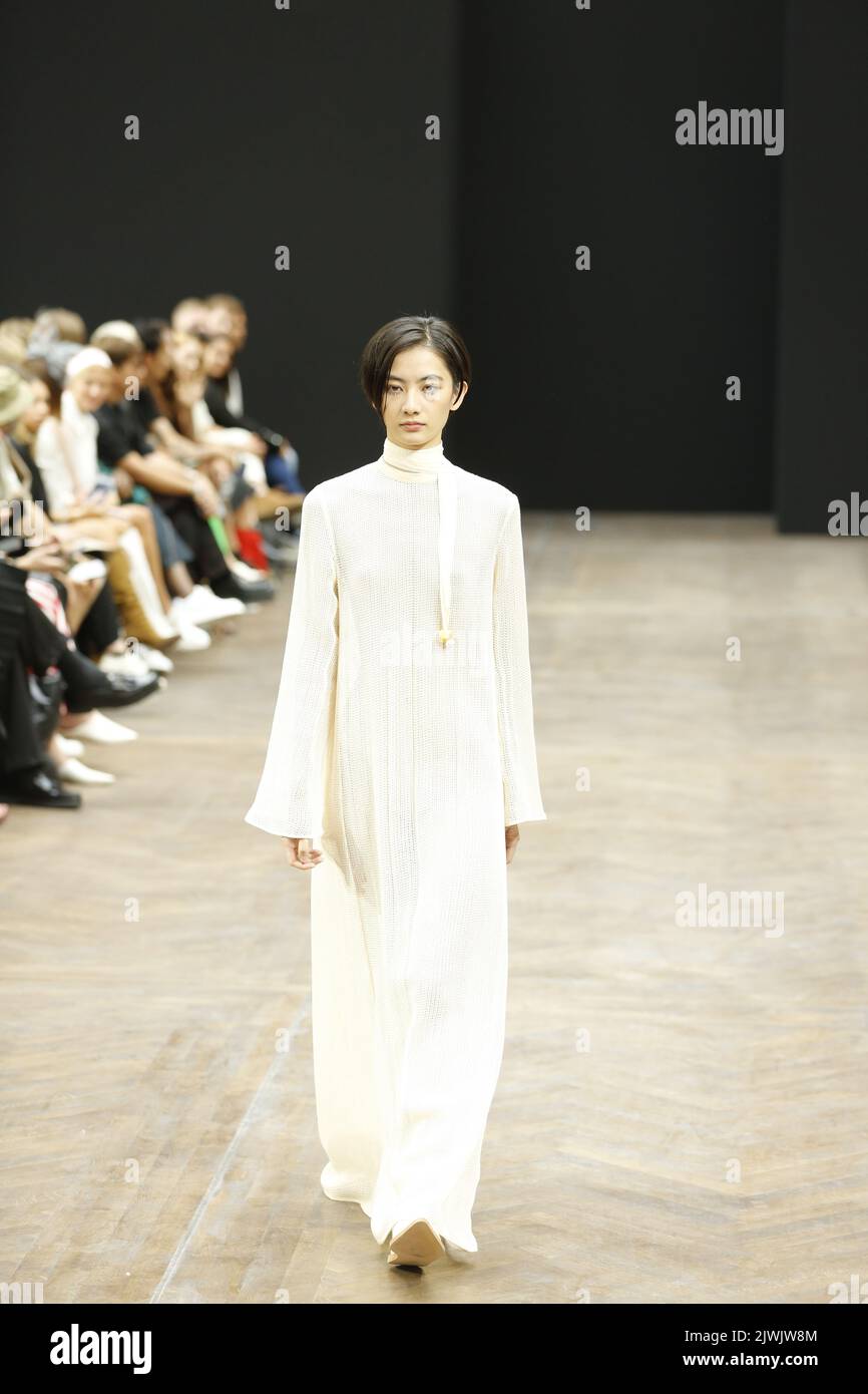09/06/2022, Berlin, Germany,Models walk the runway at the Bobkova show ...