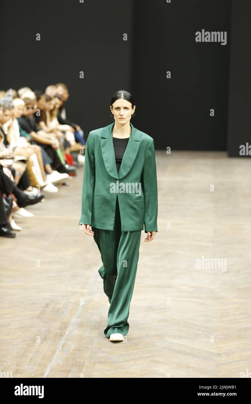 09/06/2022, Berlin, Germany,Models walk the runway at the Bobkova show ...
