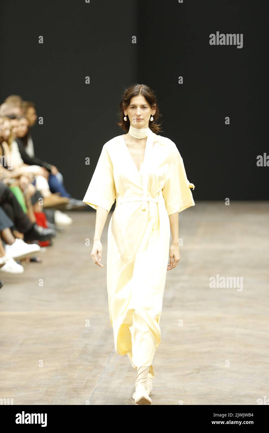 09/06/2022, Berlin, Germany,Models walk the runway at the Bobkova show ...