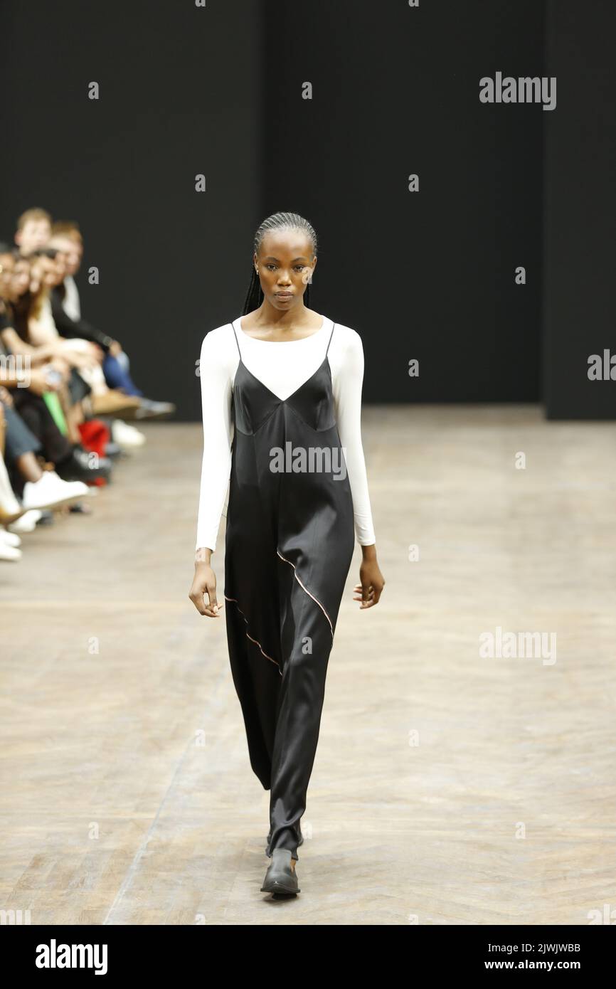 09/06/2022, Berlin, Germany,Models walk the runway at the Bobkova show ...