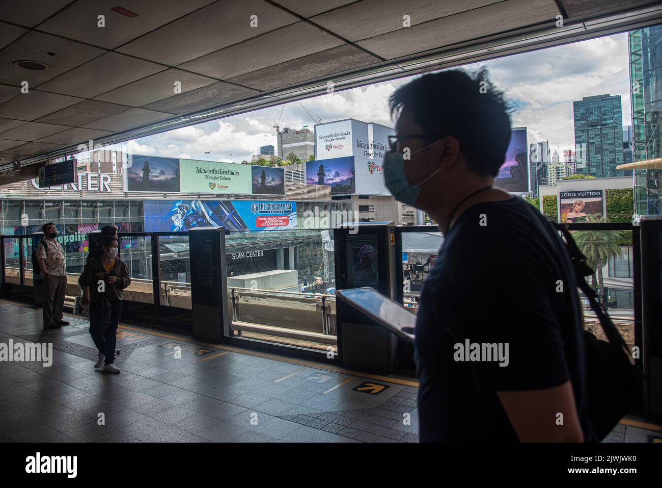 Bangkok, Thailand. 06th Sep, 2022. People seen walking on the platform ...