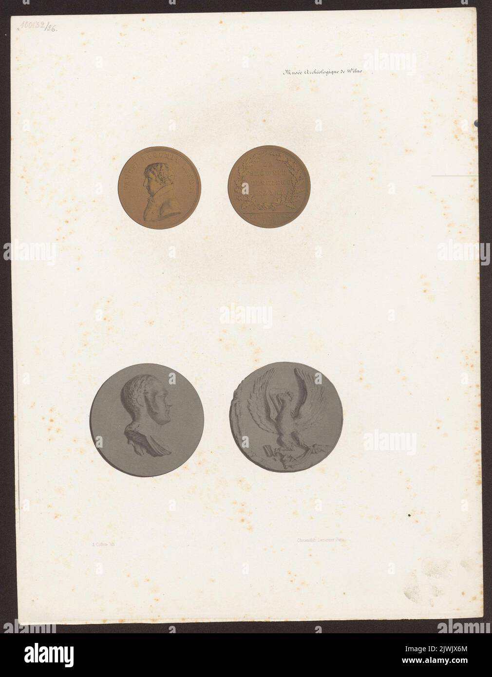 Medale z wizerunkiem Samuela Bogumiła Lindego i Aleksandra I. Lemercier ...