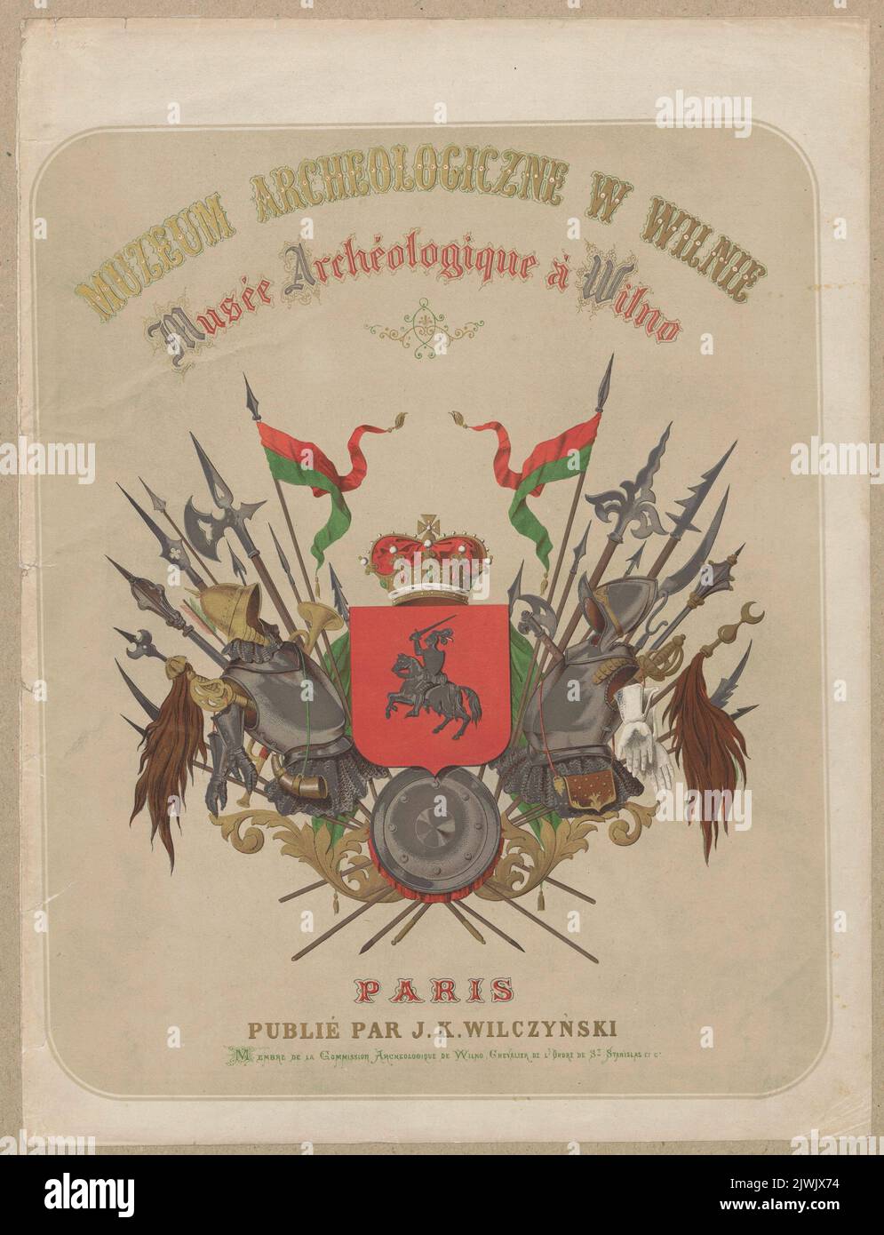 Frontyspis albumu: Muzeum Archeologiczne w Wilnie. Musée Archéologique 'a Wilno. Lemercier, Rose ...