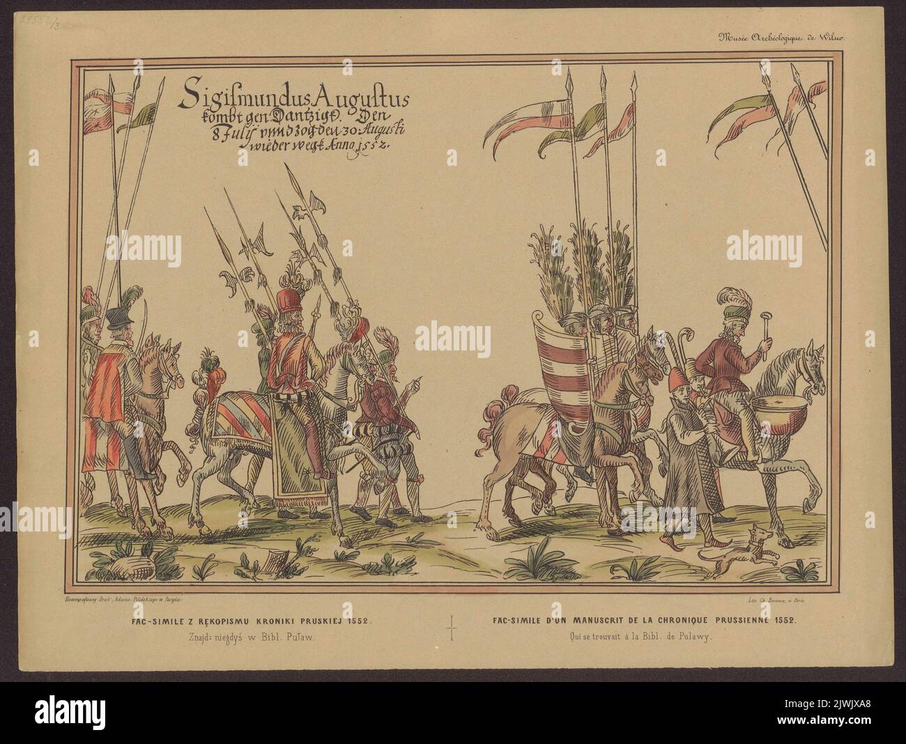 Facsimile z rękopisu Kroniki Pruskiej 1552. Barousse, Ch. (Paryż ...