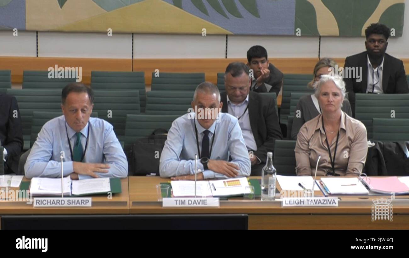 (left to right) Chair at the BBC Richard Sharpe, Director General at ...