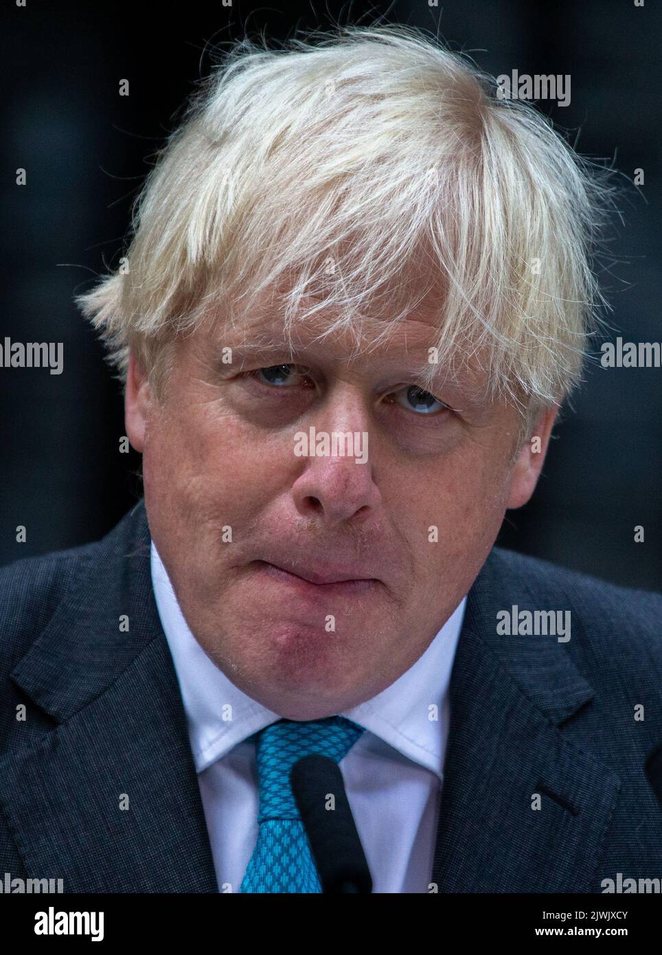 London, England, UK. 6th Sep, 2022. BORIS JOHNSON is seen making his ...