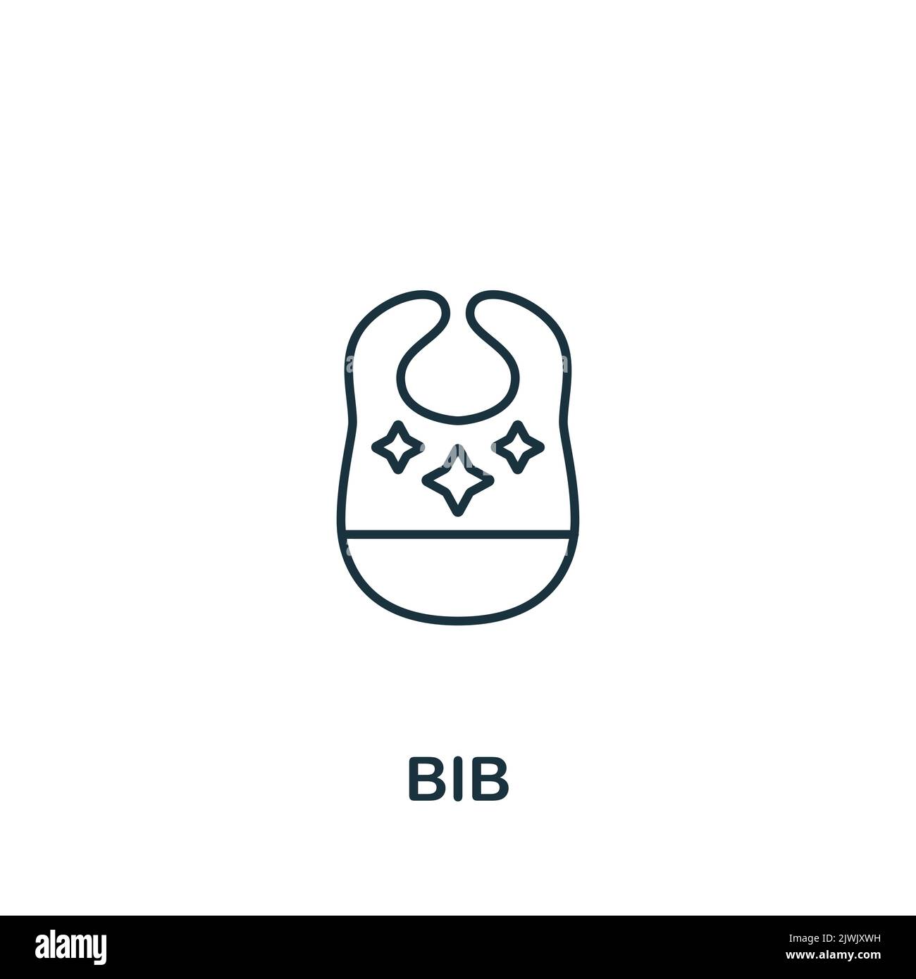 Bib icon. Monochrome simple Baby icon for templates, web design and ...
