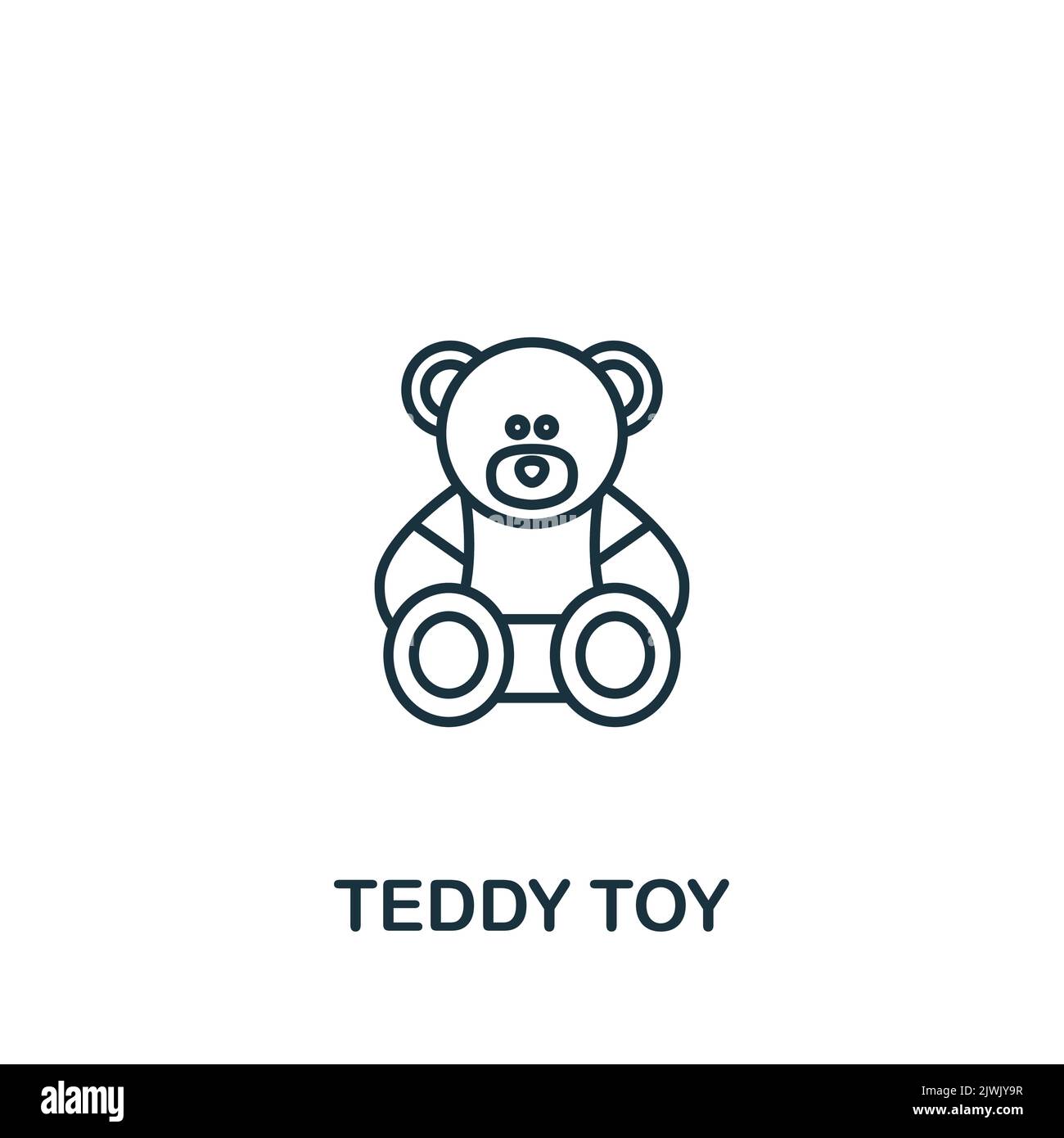 Teddy Toy icon. Monochrome simple Baby icon for templates, web design ...