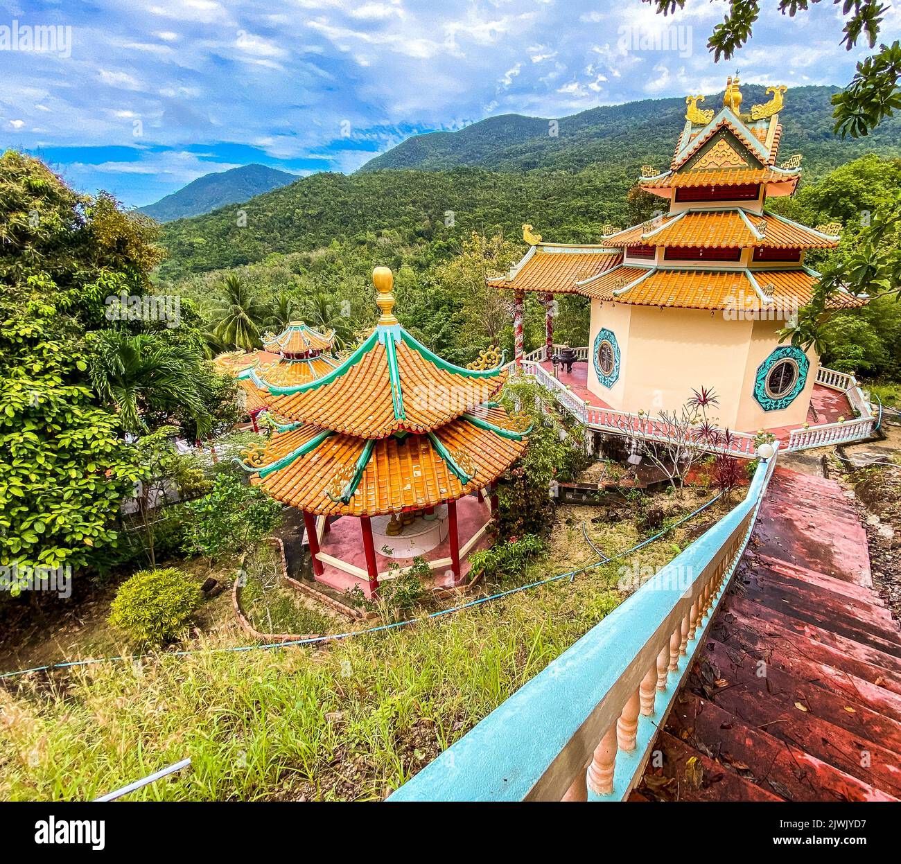 Kuan Yin chinese Temple in Koh Phangan, Thailand Stock Photo - Alamy