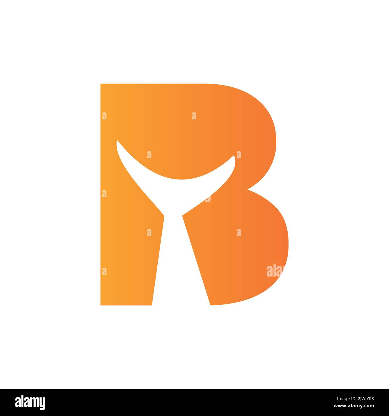 Letter B Whale Tail Logo Vector Template. Whale Tail Concept On Sea ...