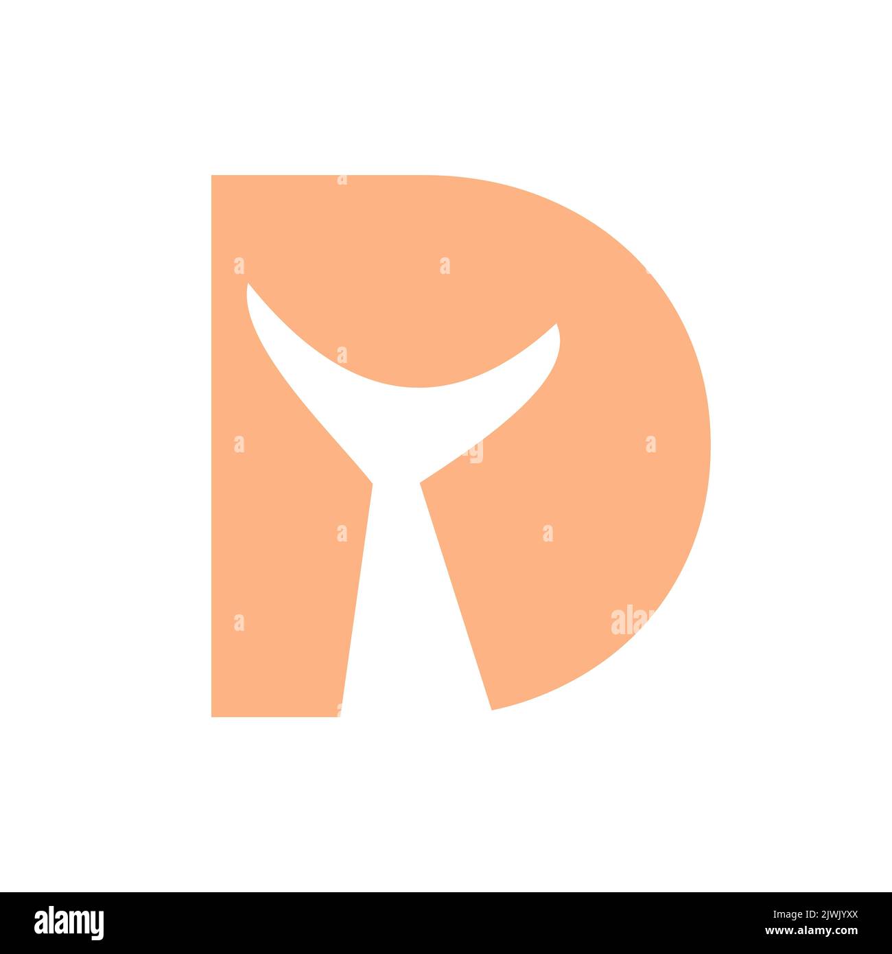 Letter D Whale Tail Logo Vector Template. Whale Tail Concept On Sea ...
