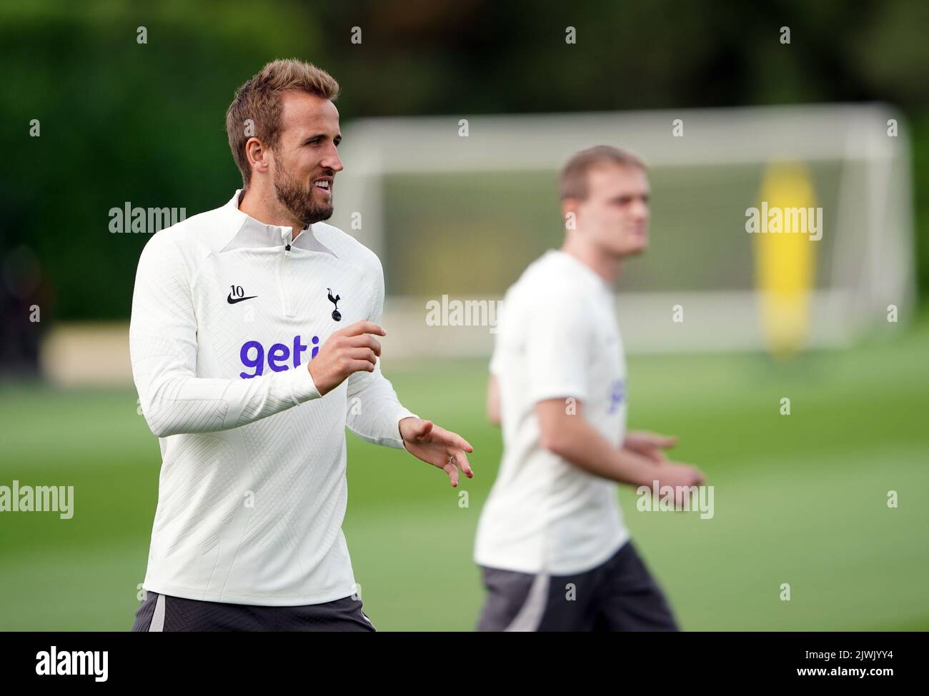 Tottenham Hotspur's Harry Kane during a training session at Hotspur Way ...