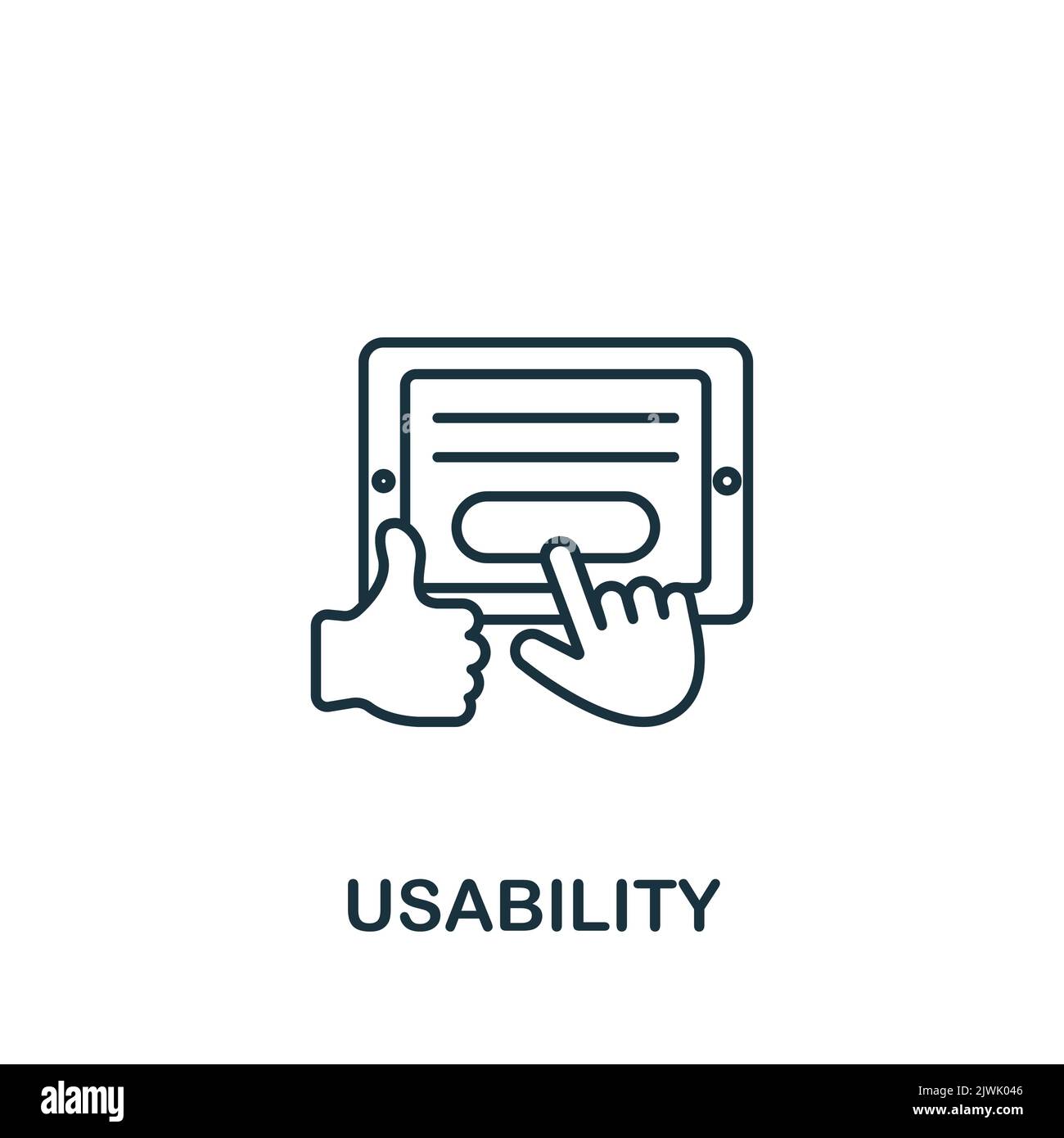Usability icon. Monochrome simple Web Design icon for templates, web ...