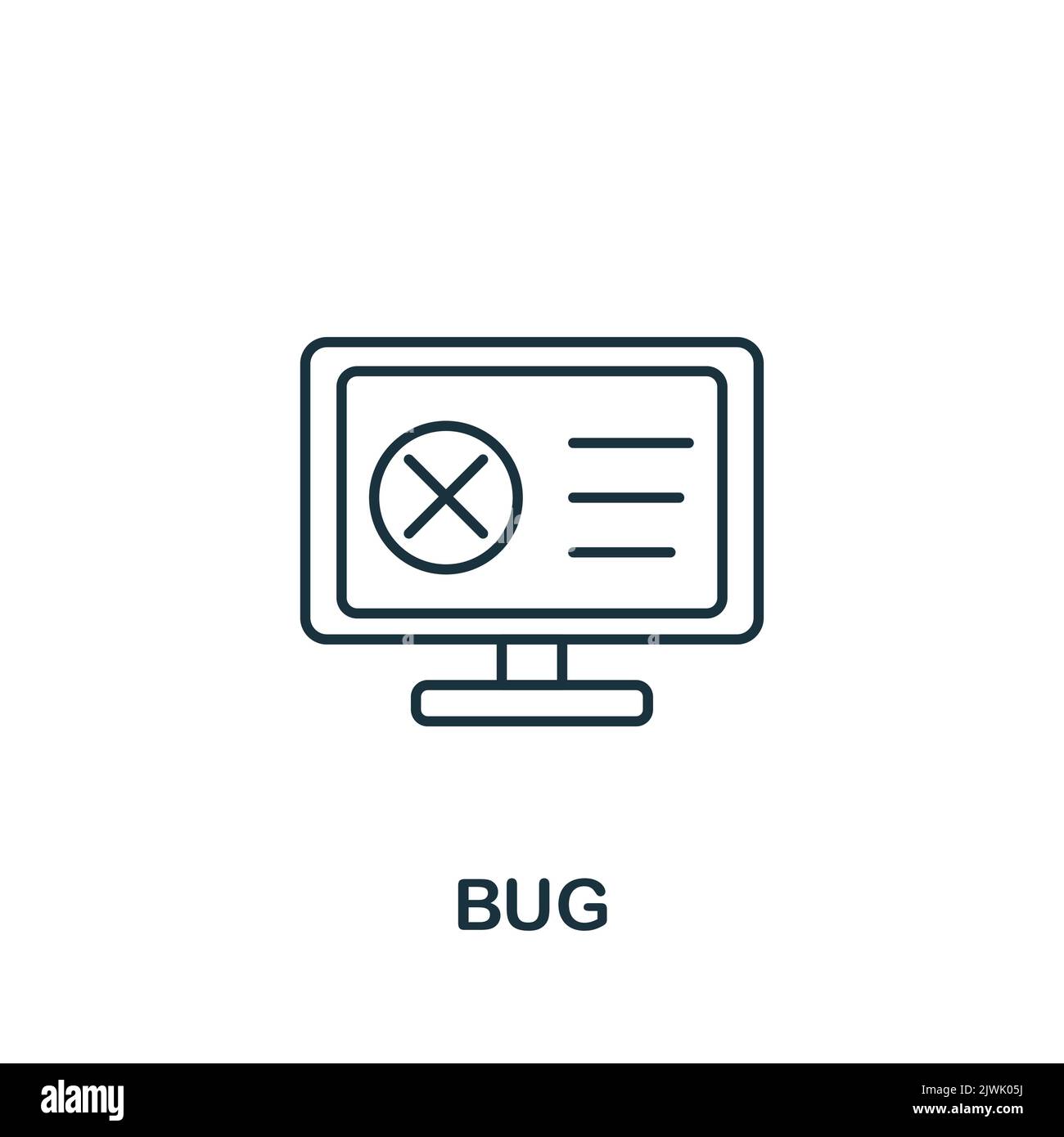 Bug icon. Monochrome simple Web Design icon for templates, web design ...