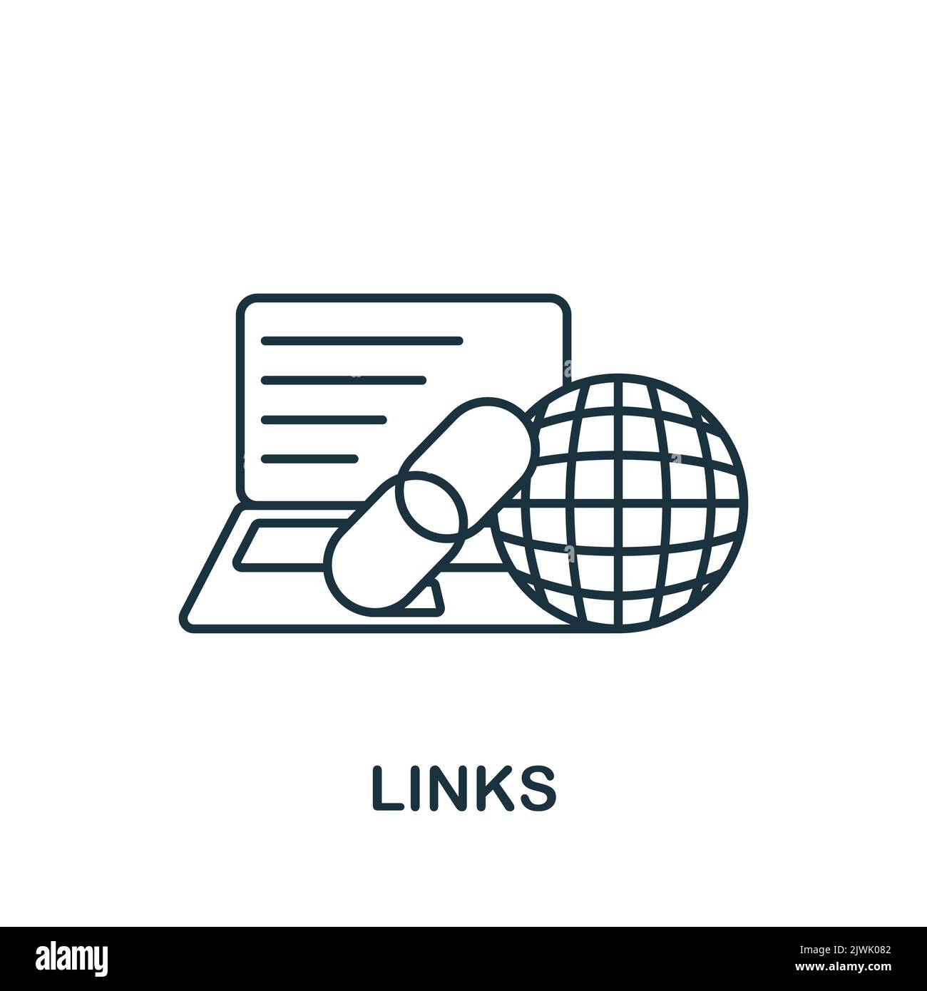 Links icon. Monochrome simple Web Design icon for templates, web design ...
