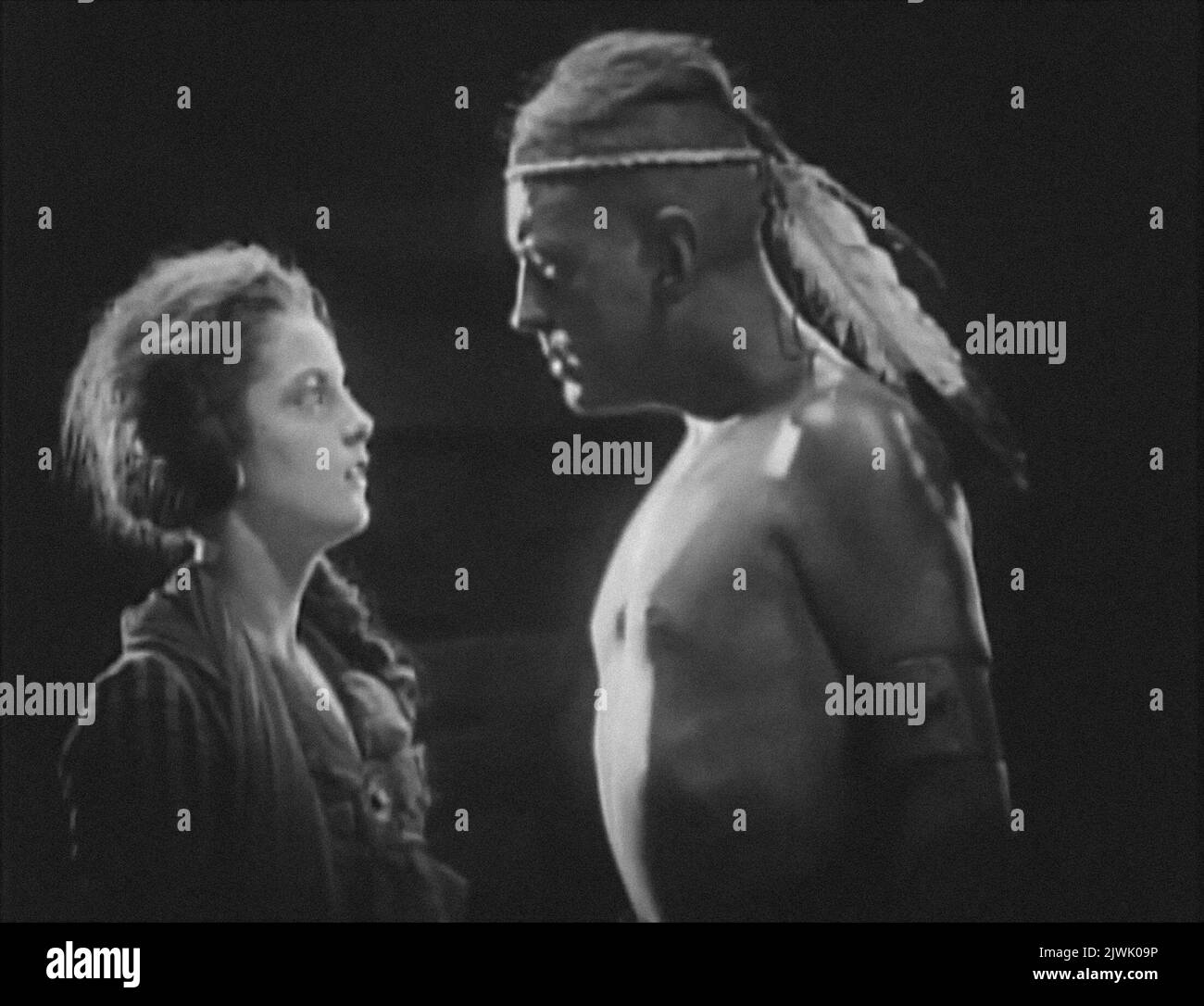 Last of the Mohicans vintage movie screen Stock Photo - Alamy