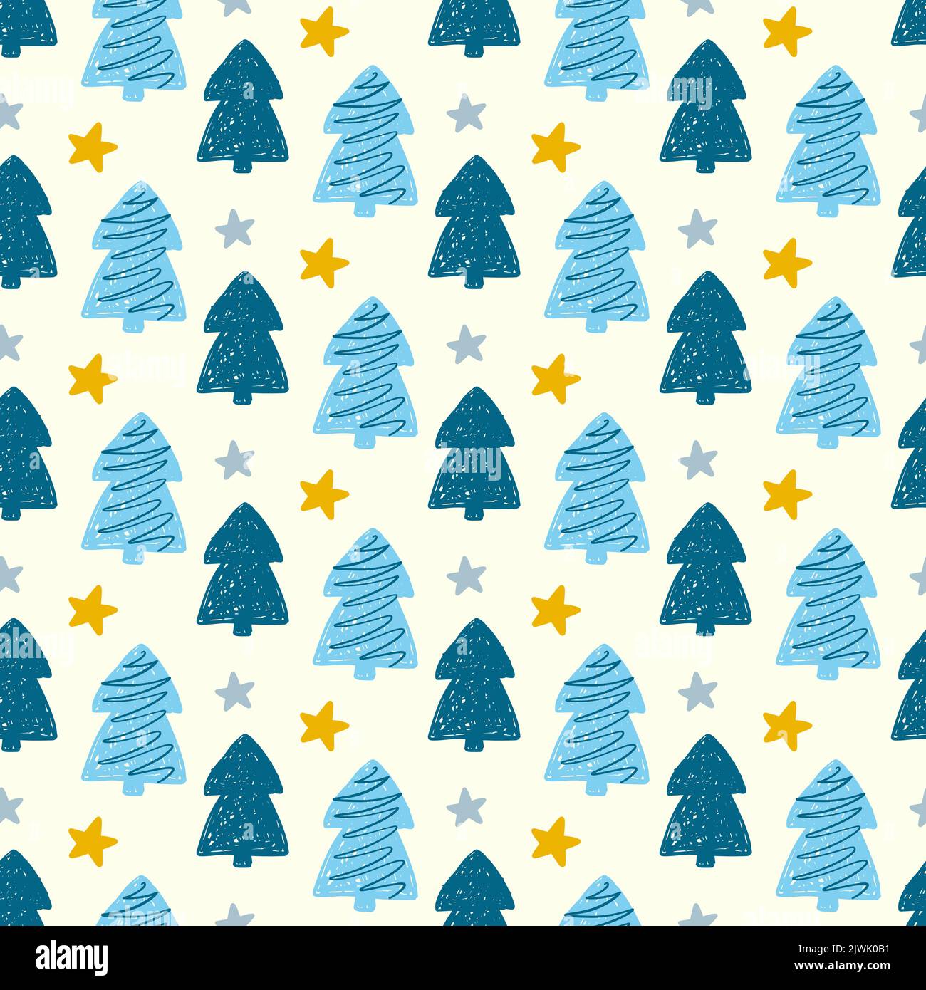 Christmas tree seamless pattern Stock Vector Image & Art - Alamy