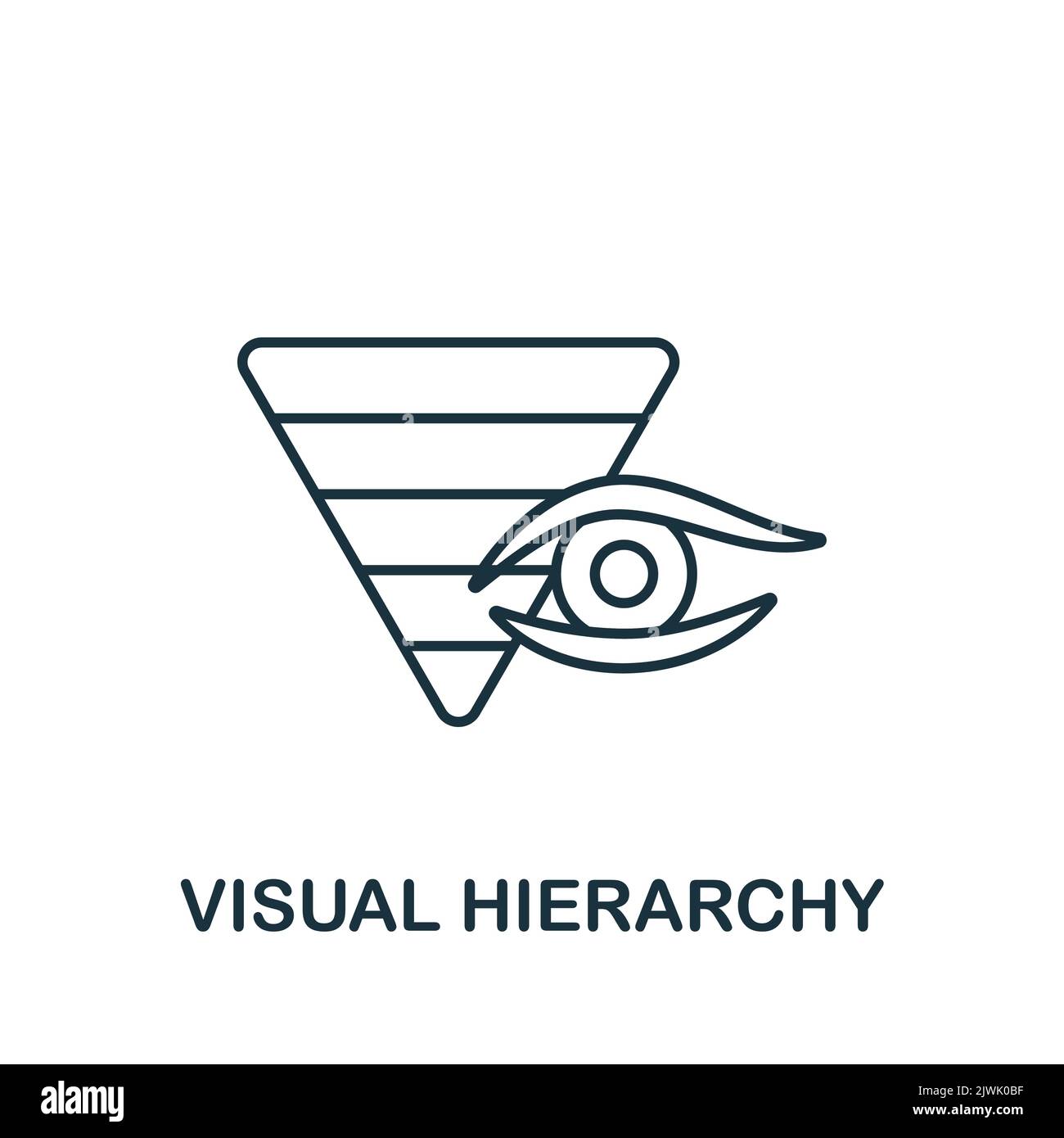 Visual Hierarchy icon. Monochrome simple Web Design icon for templates ...