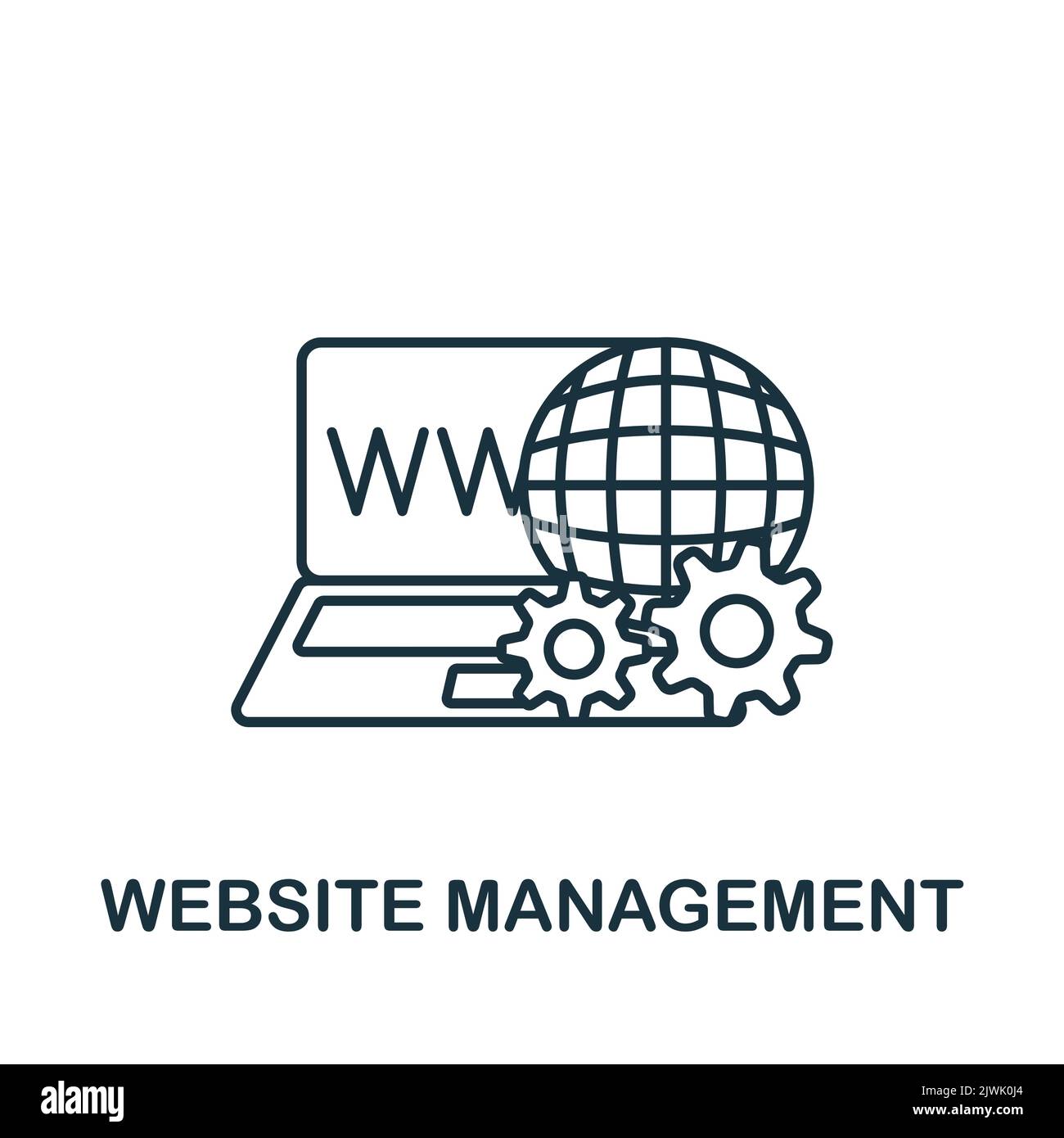 Website Management icon. Monochrome simple Web Design icon for ...