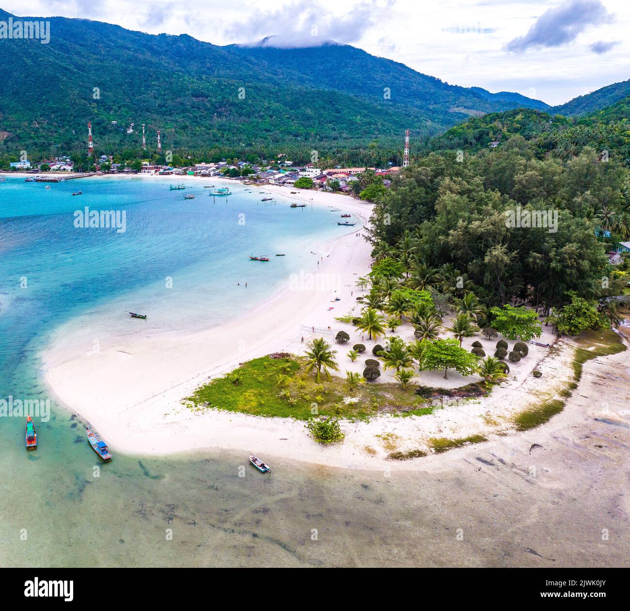 Aerial view of Malibu beach in Koh Phangan, Thailand Stock Photo - Alamy