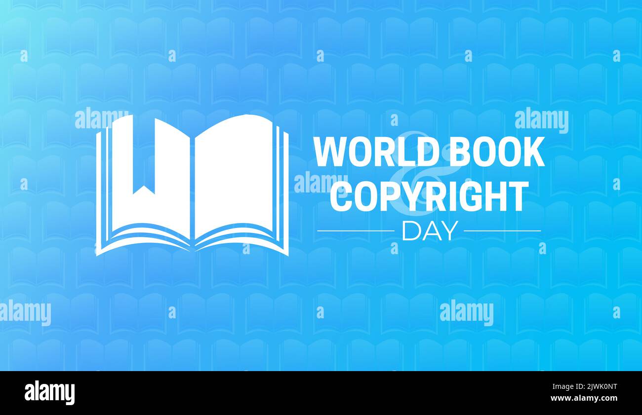 World Book and Copyright Day Background Illustration Design Stock ...