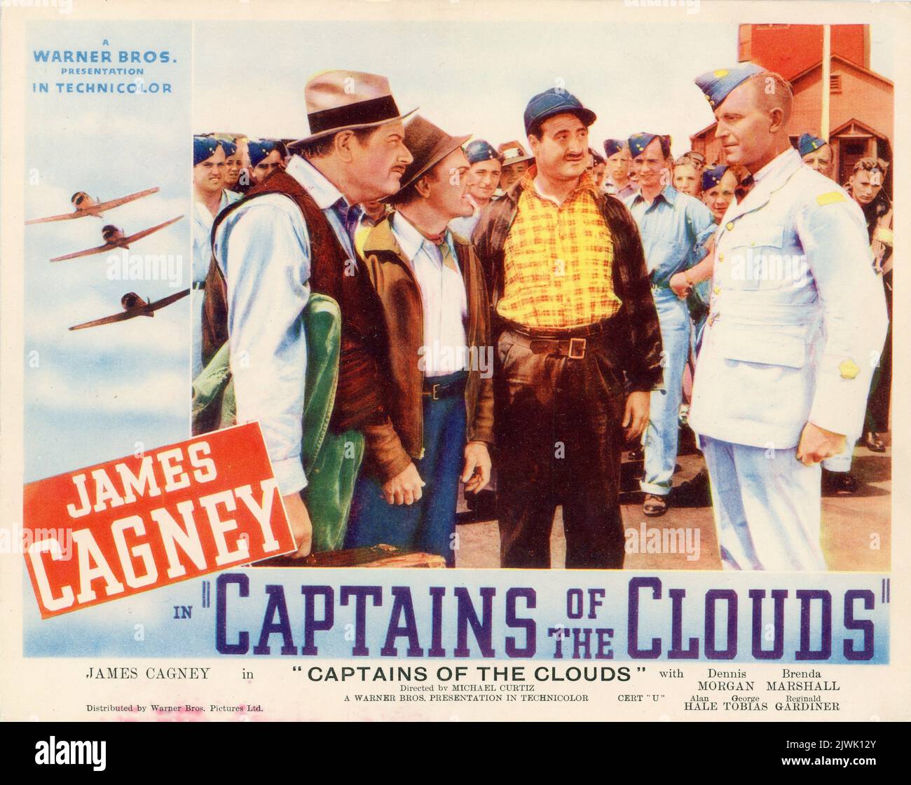 ALAN HALE JAMES CAGNEY and GEORGE TOBIAS in CAPTAINS OF THE CLOUDS 1942 ...