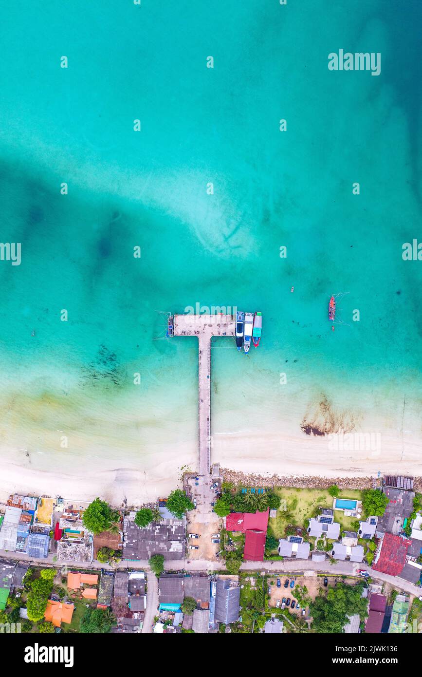 Aerial view of Malibu beach in Koh Phangan, Thailand Stock Photo - Alamy