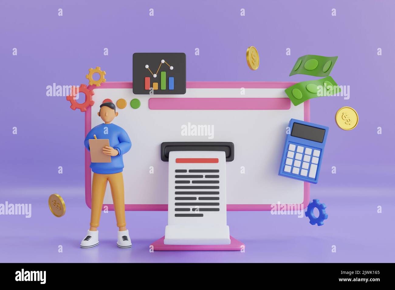 3D Investment report. 3D profit from investment. calculate profit from ...