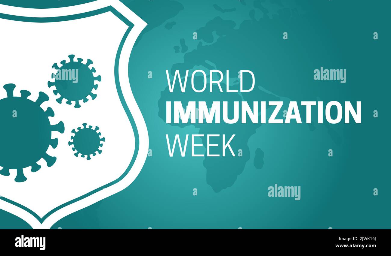World Immunization Week Vector Illustration Background Design Stock ...