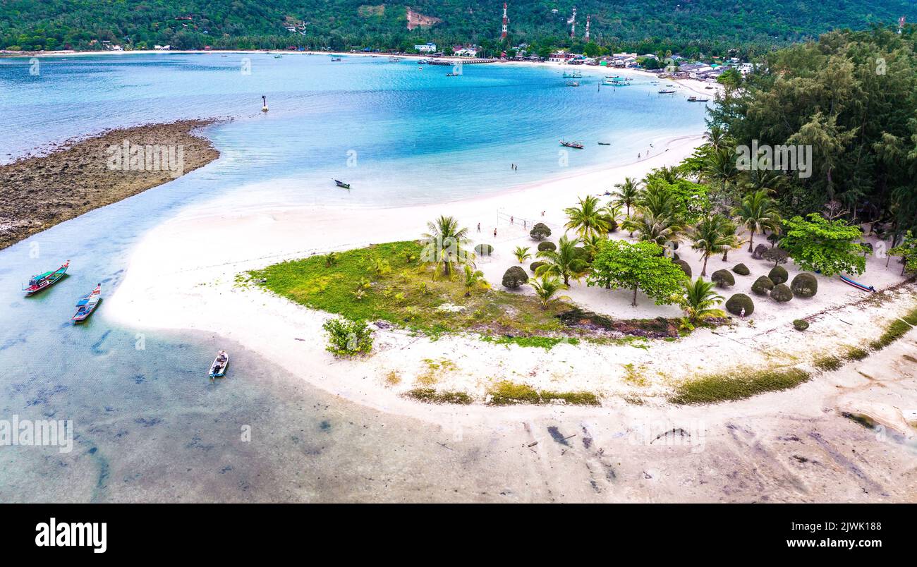 Aerial view of Malibu beach in Koh Phangan, Thailand Stock Photo - Alamy