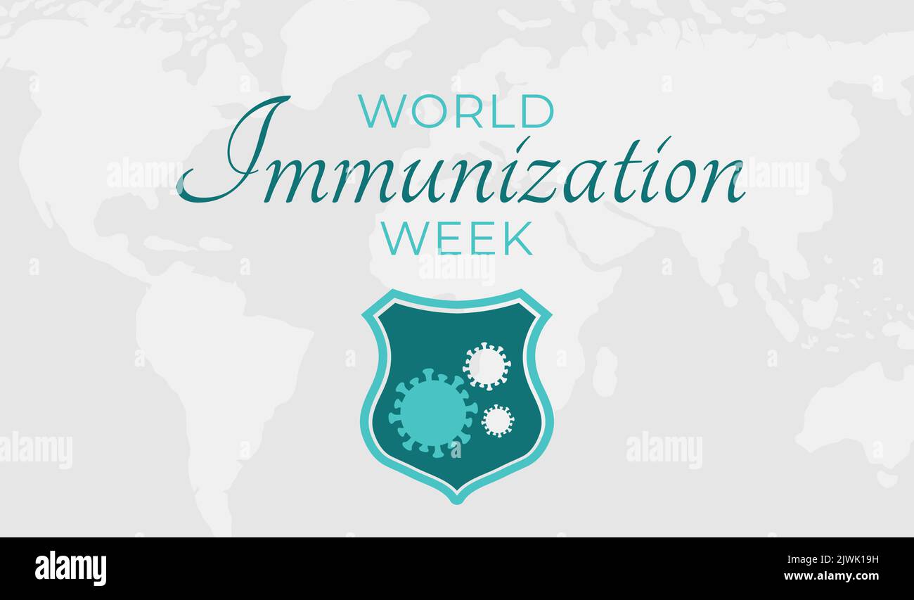 World Immunization Week Vector Illustration Background Banner Stock ...