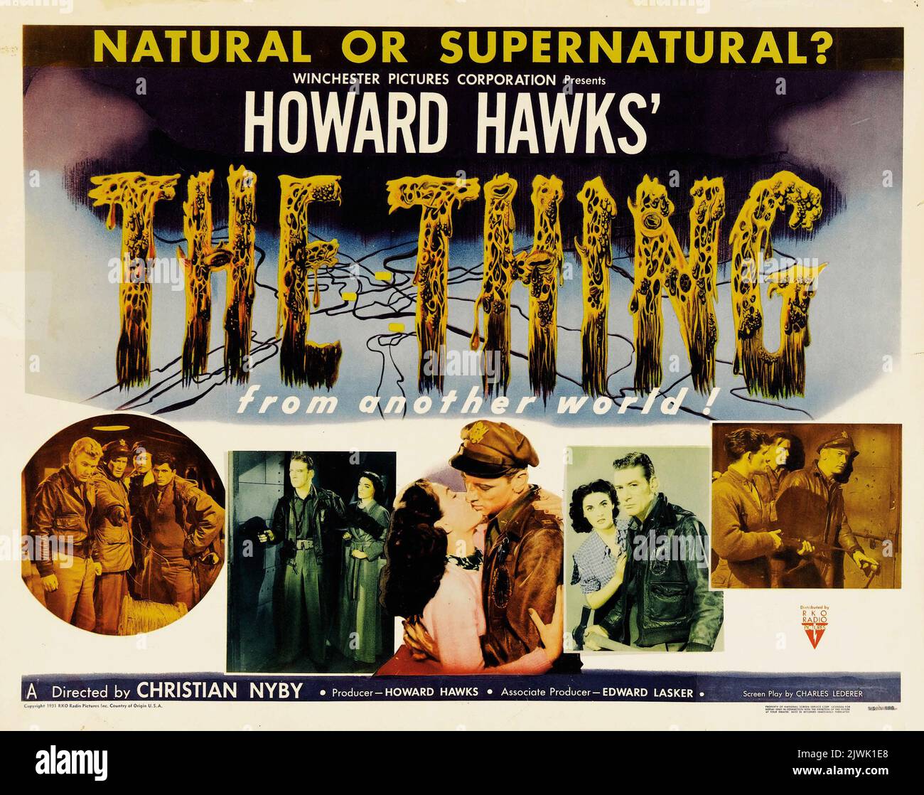 The Thing From Another World (RKO, 1951). Half Sheet film poster Stock ...