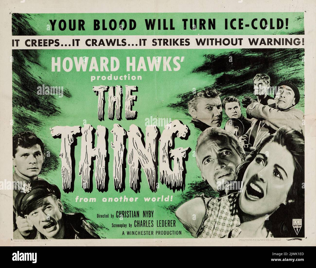The Thing from Another World 1951 (RKO, R-1954). Half Sheet film poster ...