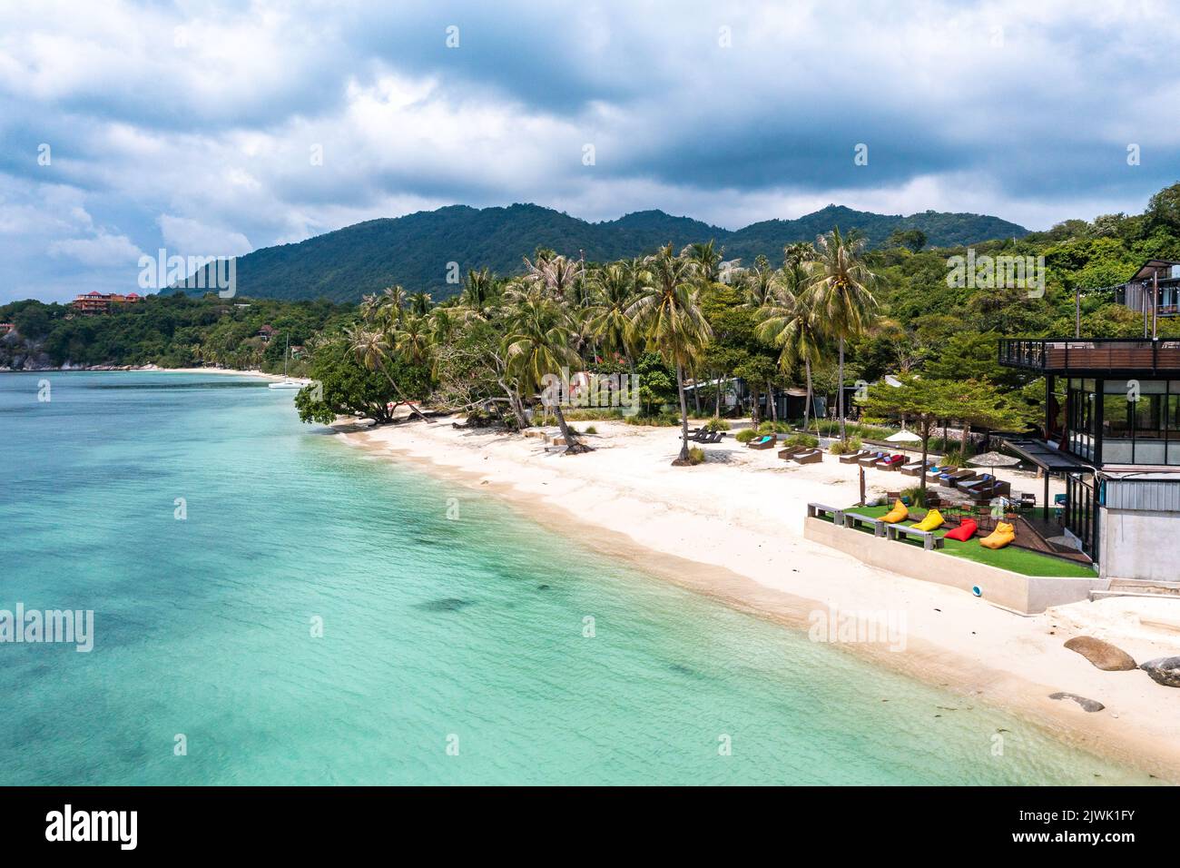 Aerial View Of Leela Beach In Koh Phangan Thailand Stock Photo Alamy