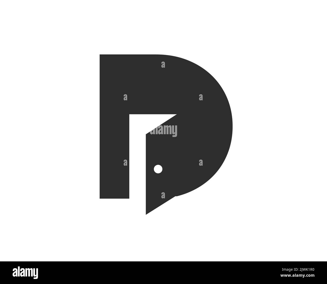 Letter D Door Logo Design Combined With Minimal Open Door Icon Vector ...