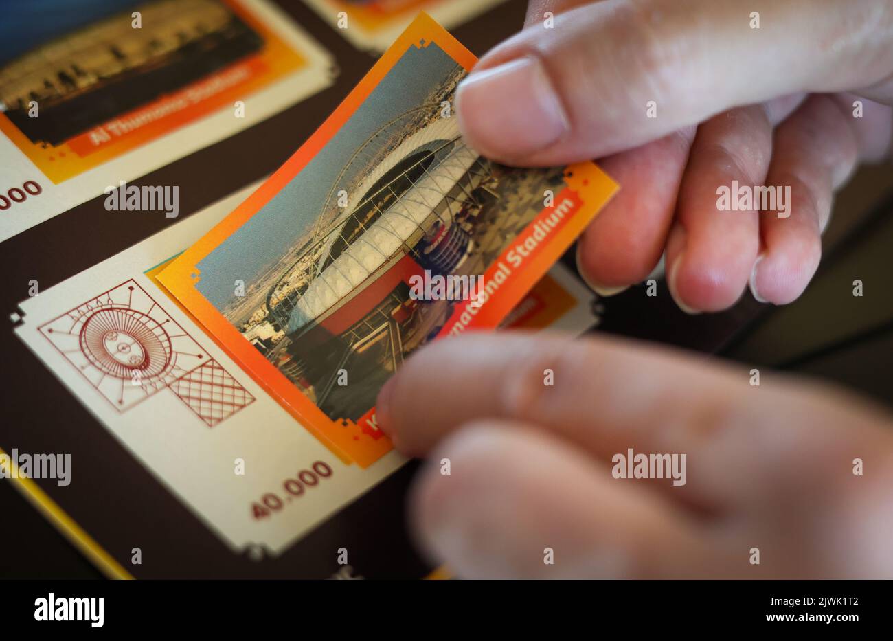 Illustration picture shows the presentation of the Panini sticker ...