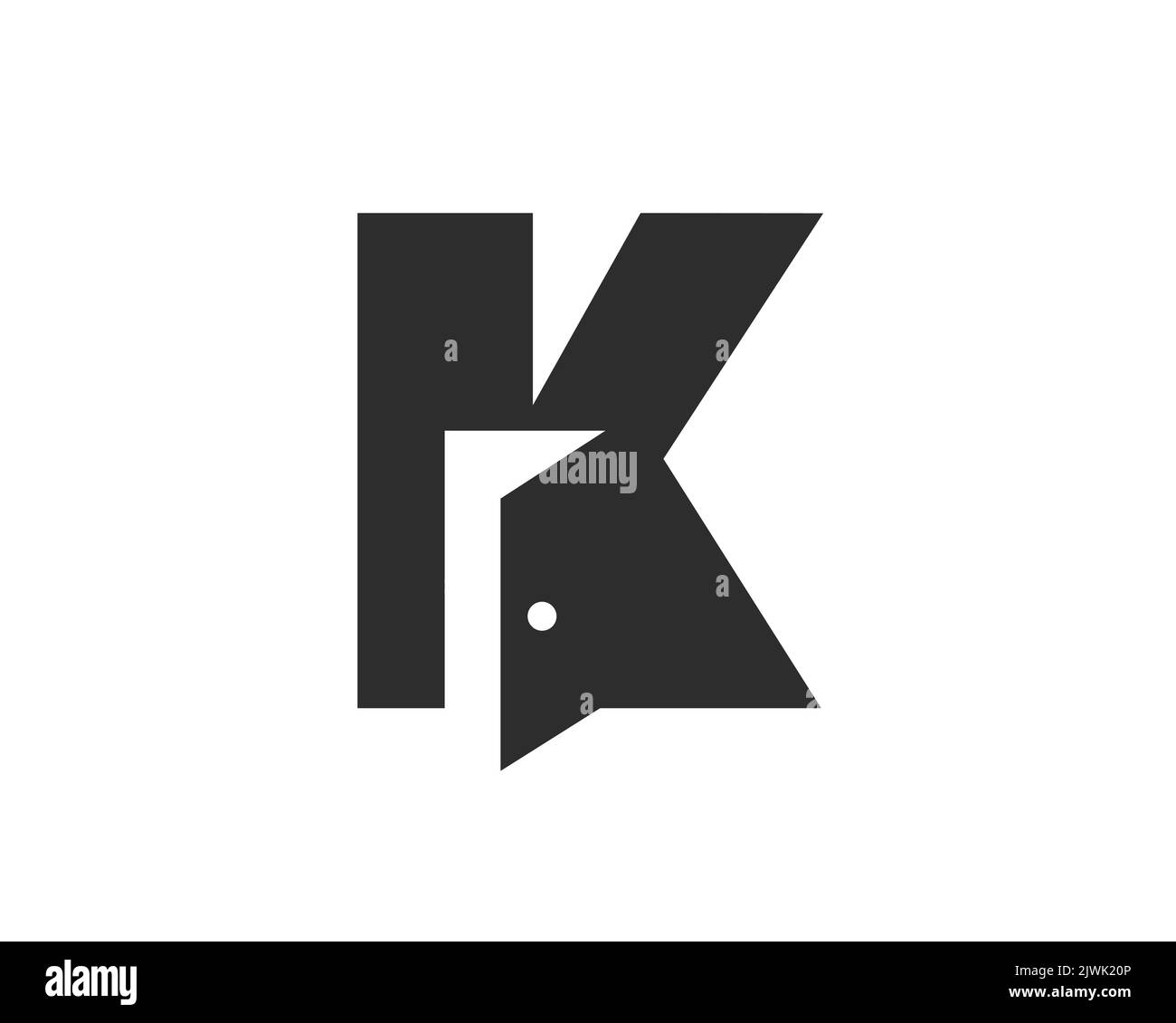 Letter K Door Logo Design Combined With Minimal Open Door Icon Vector ...