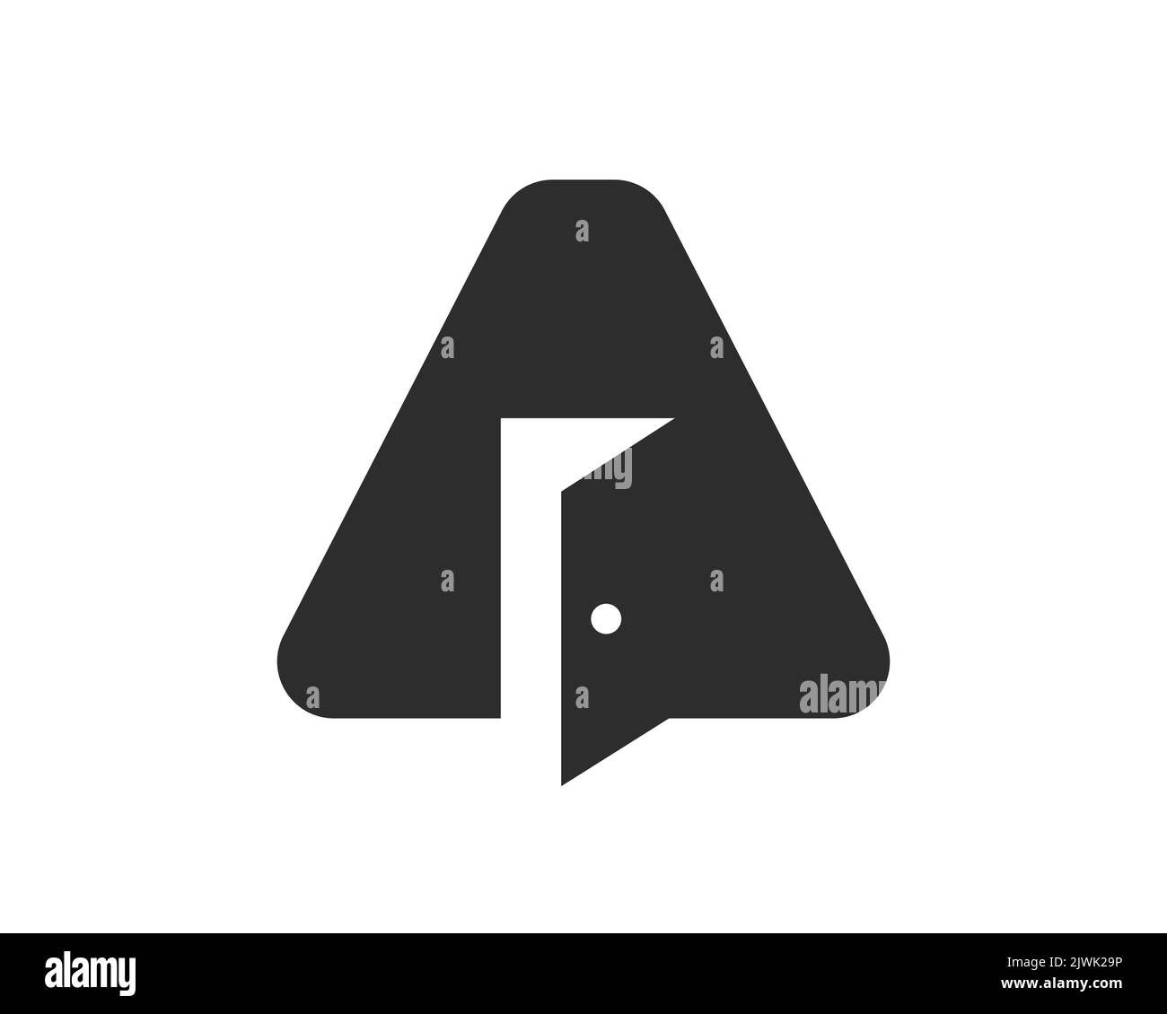 Letter A Door Logo Design Combined With Minimal Open Door Icon Vector ...